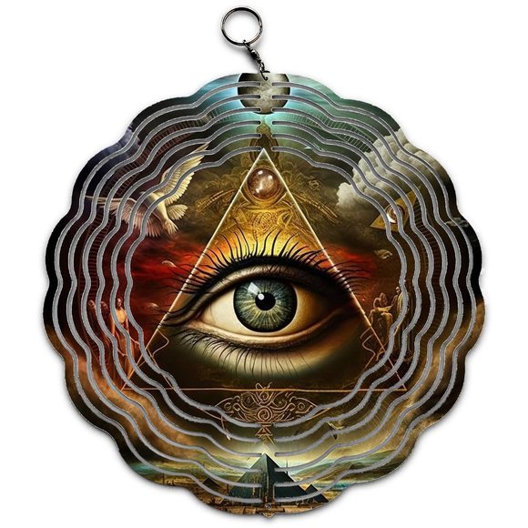Design | Symbol Of Divine Knowledge Allseeing Eye Design Wind Spinner ...